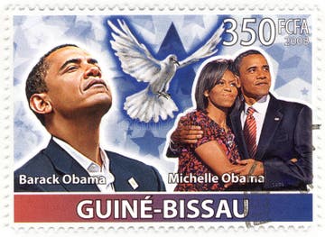 Stamp with Barack Obama editorial photography. Image of national - 9555947