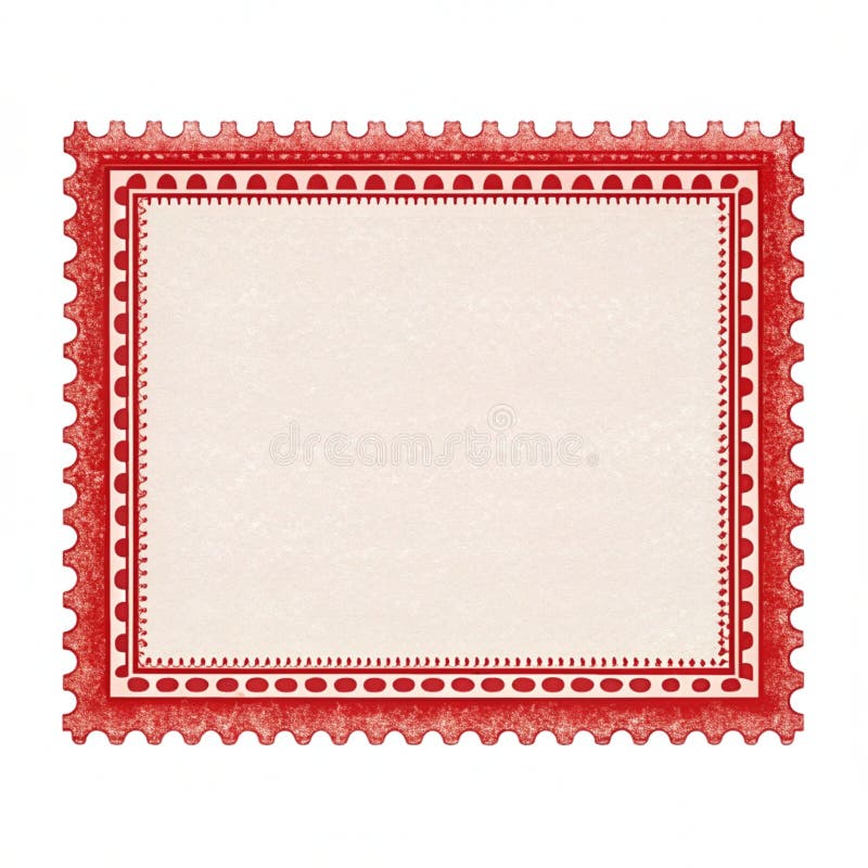 Stamp Borders Background Isolated on White Stock Illustration ...