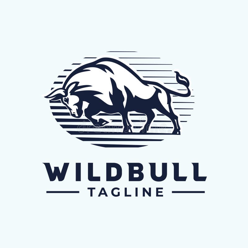 Wild Bull Logo Design Template Stock Vector - Illustration of idea ...