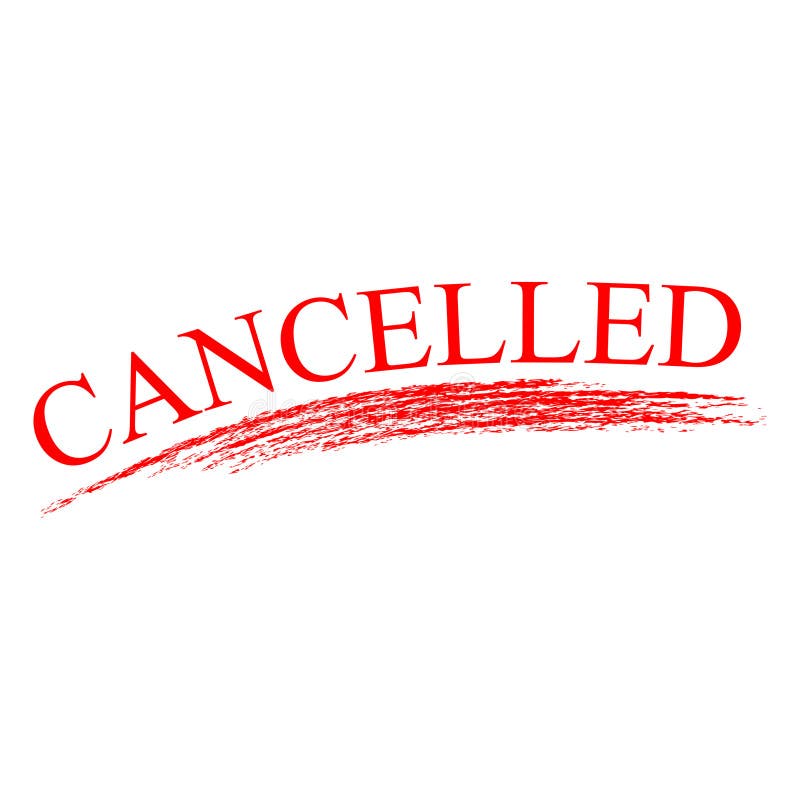 Simple Cancelled or Cancel Red Vector Rubber Stamp Effect Stock Vector ...