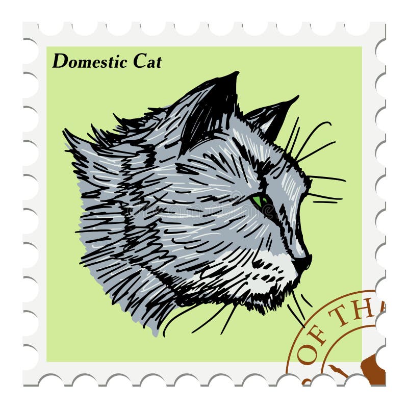Cat Stamp Stock Illustrations – 14,814 Cat Stamp Stock Illustrations ...
