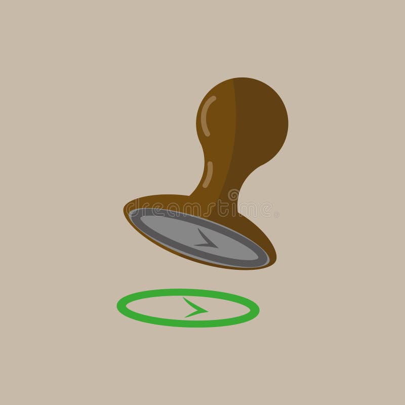 Stamp and Check Mark Silhouette Icon. Stock Vector - Illustration of ...