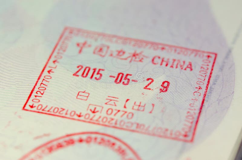 China Visa in Passport and Boarding Pass Stock Image - Image of pass ...
