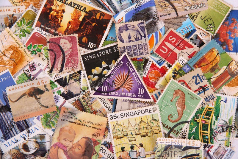 Stamp Collection editorial stock image. Image of antique - 15739289
