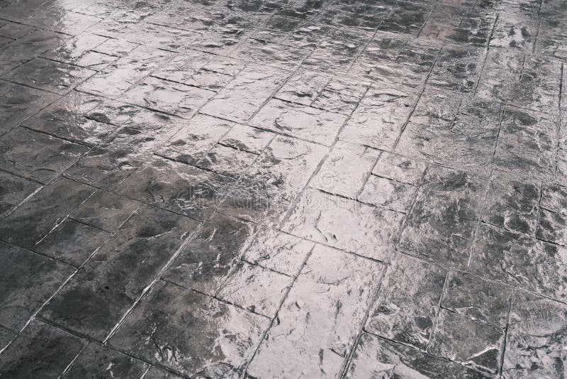Stamp Concrete Texture Pattern and Background, and Reflection of ...