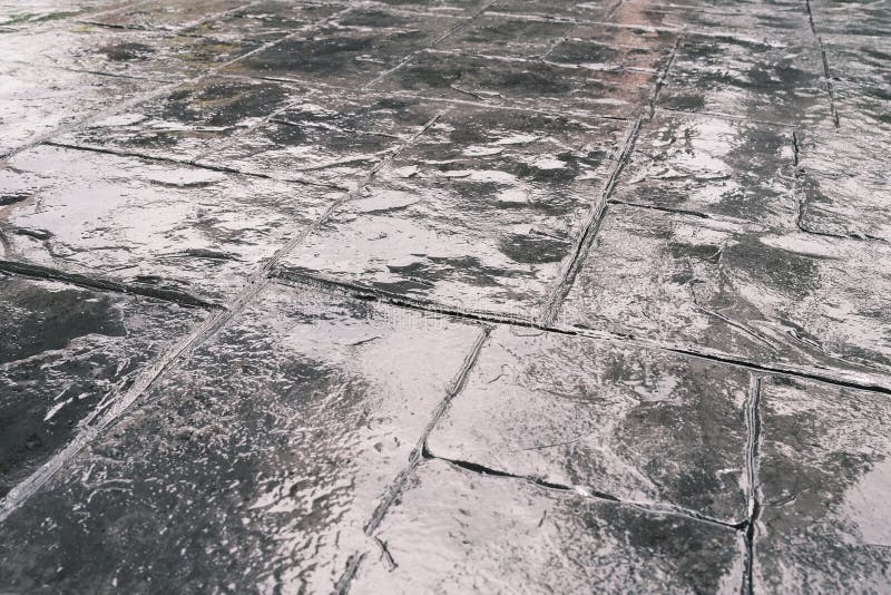 Stamp Concrete Texture Pattern and Background, and Reflection of ...