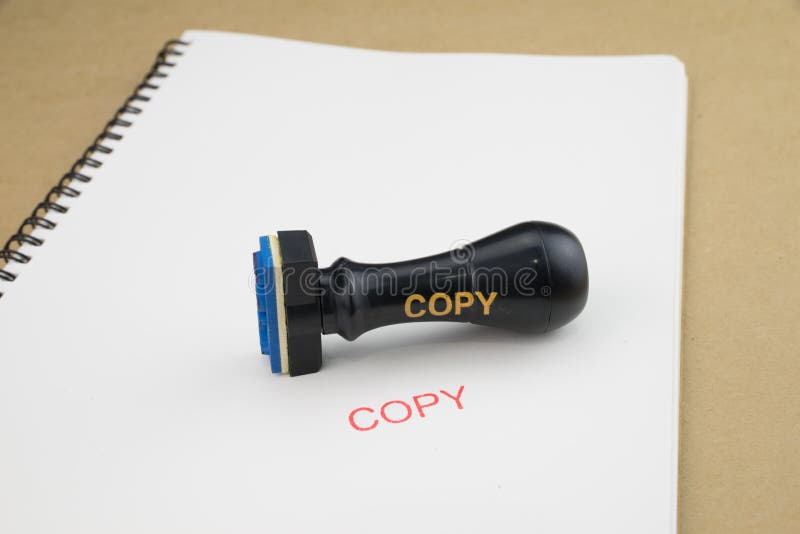 Stamp with Copy on White Paper Stock Photo - Image of background ...