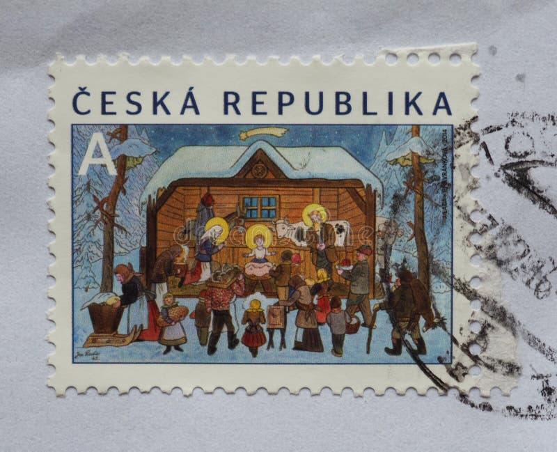 Stamp of Czech Republic editorial image. Image of celebration - 140686760