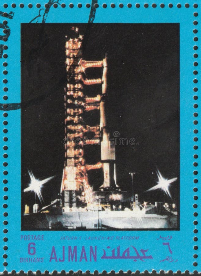 Stamp Dedicated To the Apollo and Gemini Program Editorial Image ...