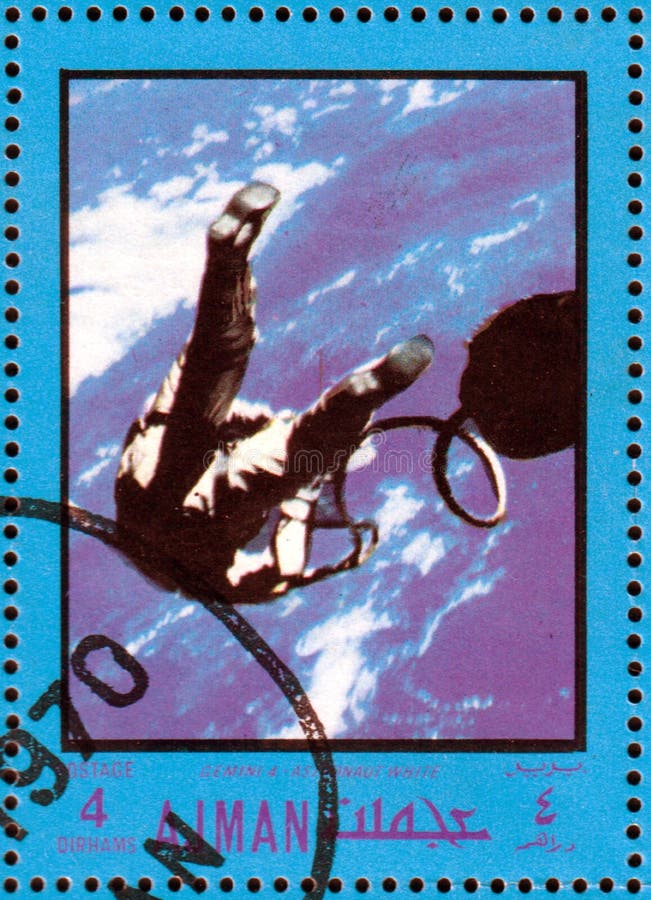 Stamp Dedicated To the Apollo and Gemini Program Editorial Image ...
