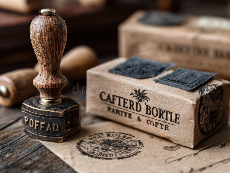 A Stamp Design Featuring a Coffee Theme, Ready for Use on Packaging ...