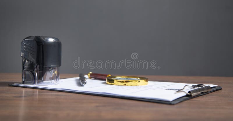 Stamp on Document on the Desk Stock Image - Image of candle, tradition ...