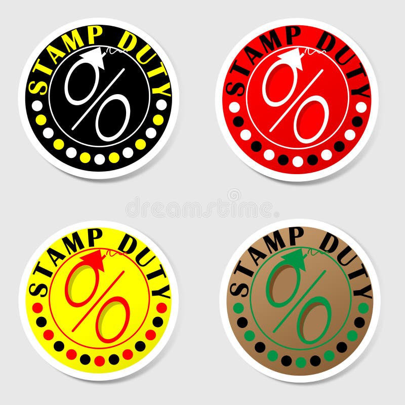 Stamp duty sticker set stock vector. Illustration of number - 210320264