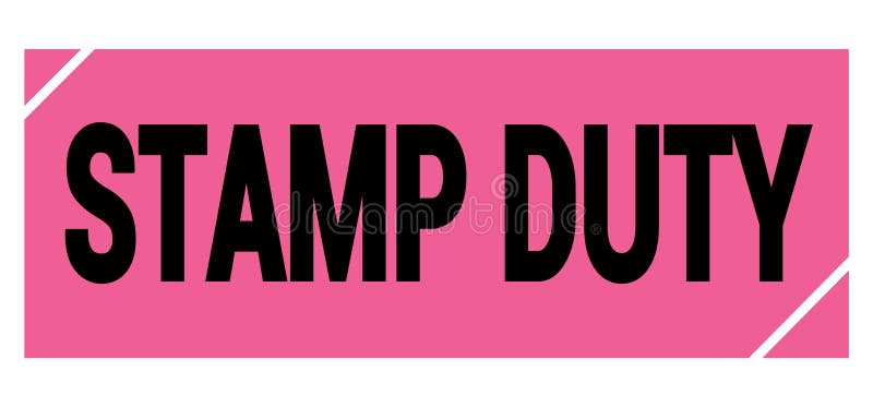 STAMP DUTY Text on Pink-black Grungy Stamp Sign Stock Illustration ...