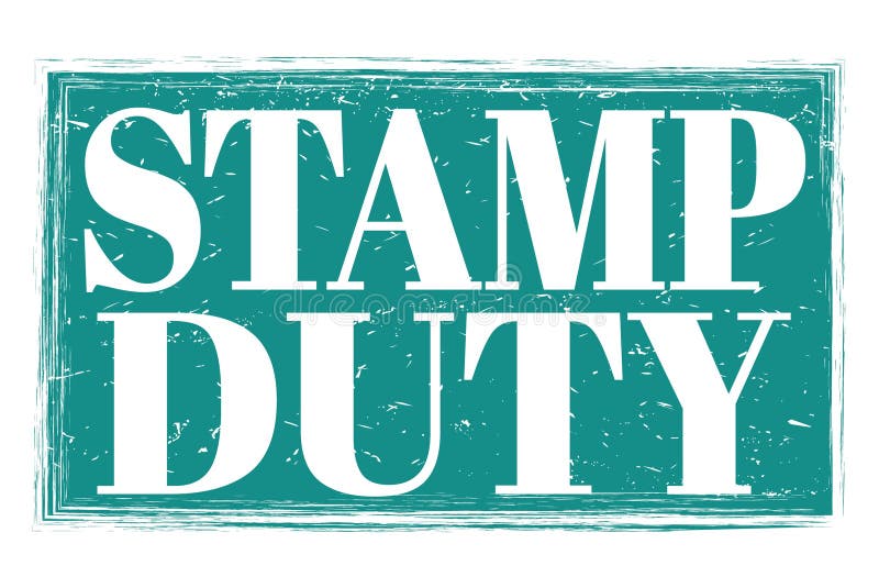 STAMP DUTY, Words on Blue Grungy Stamp Sign Stock Illustration ...