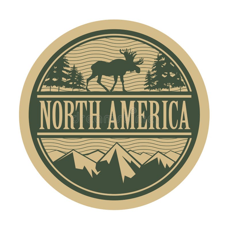 Stamp or Emblem with the Text North America Written Inside Stock Vector ...