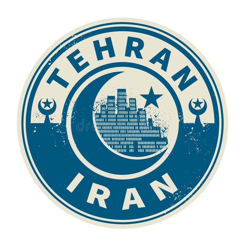Stamp or Emblem with Text Tehran, Iran Inside Stock Vector ...