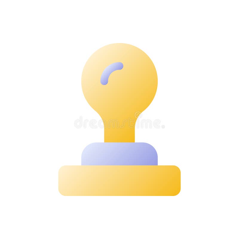 Stamp Flat Gradient Two-color Ui Icon Stock Vector - Illustration of ...