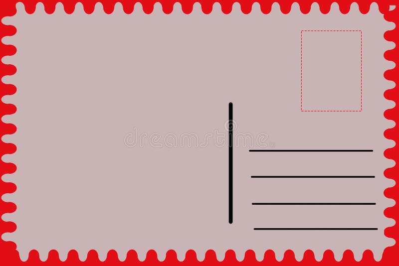 Stamp Frame. Postage Stamp or Letter Stamp Line Art Icon Stock ...