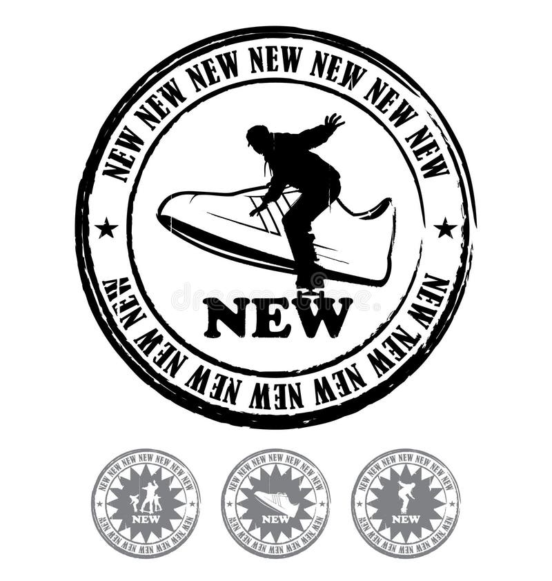 Stamp with gym shoes 2 stock vector. Illustration of elements - 12366301