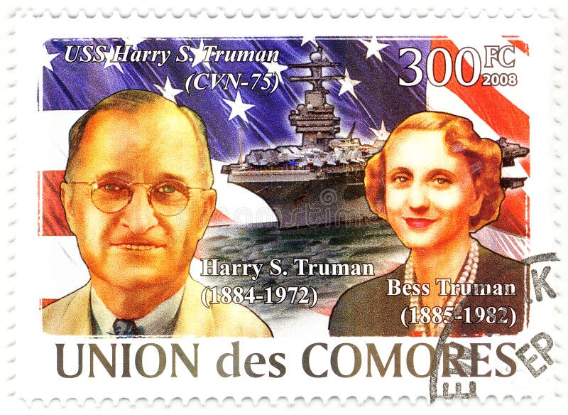 Stamp with Harry Truman and His Wife Bess Editorial Image - Image of ...