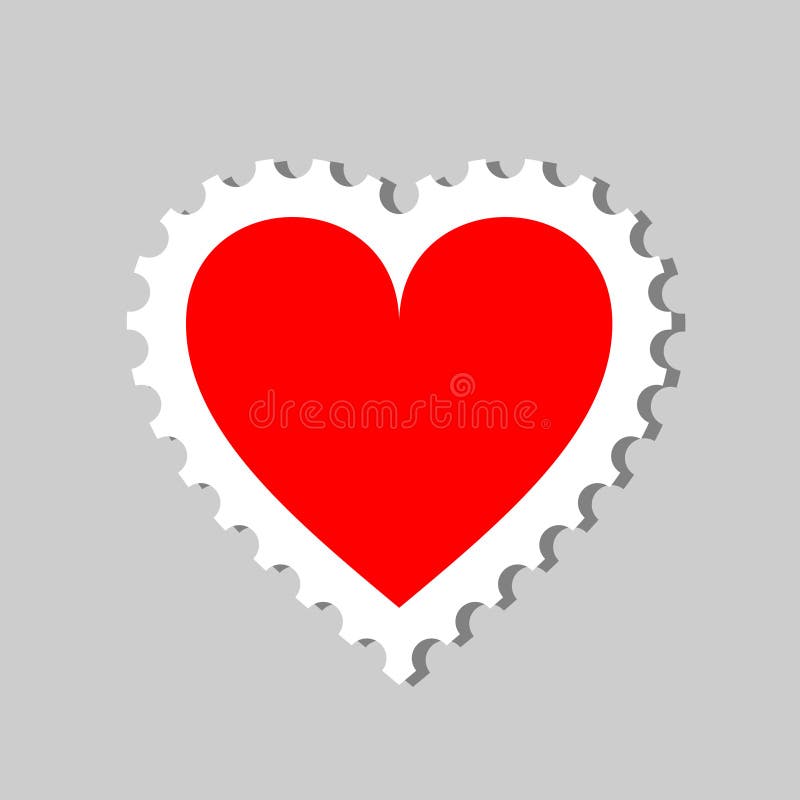 Stamp heart stock illustration. Illustration of holiday - 22379952