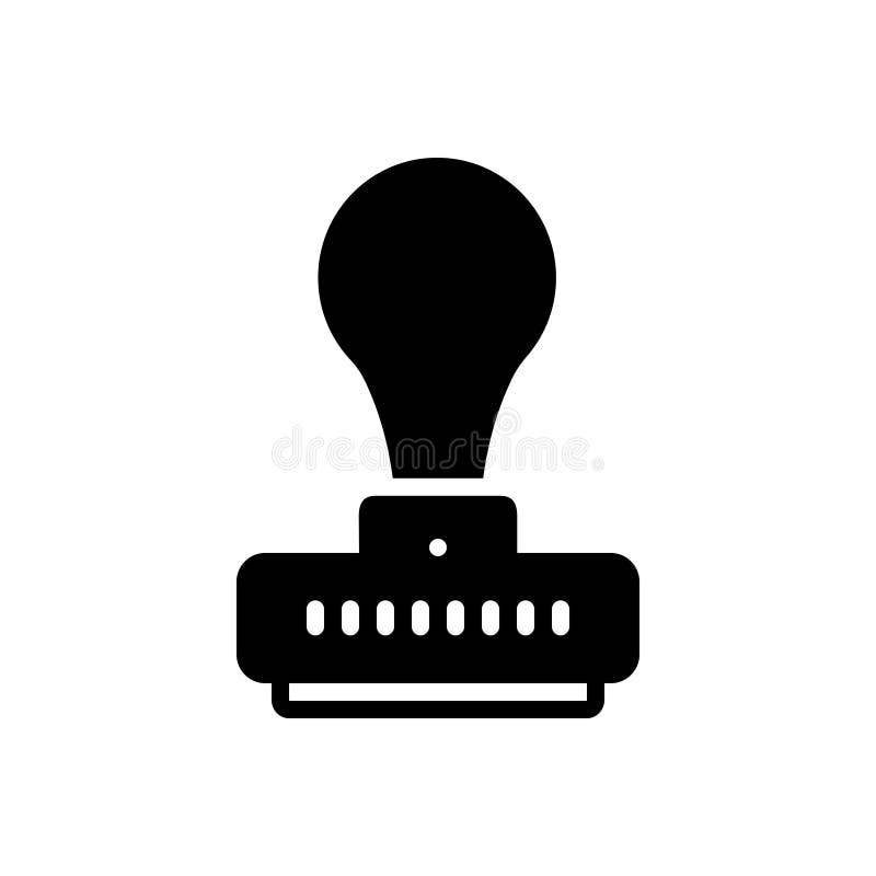 Black Solid Icon for Stamp, Emblem and Print Stock Vector ...