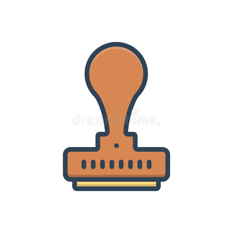 Color Illustration Icon for Stamp, Authority and Approval Stock ...