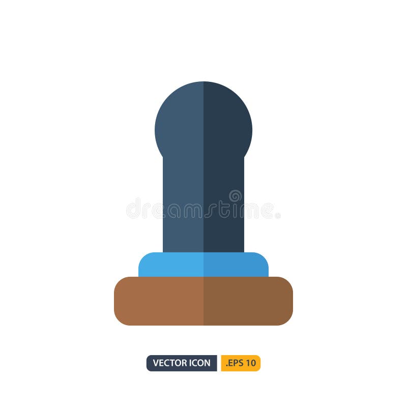 Stamp Icon in Flat Style Isolated on White Background. for Your Web ...