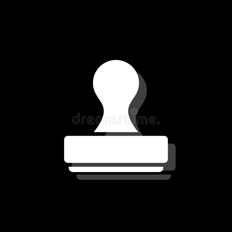 Stamp icon flat stock illustration. Illustration of quality - 138008092