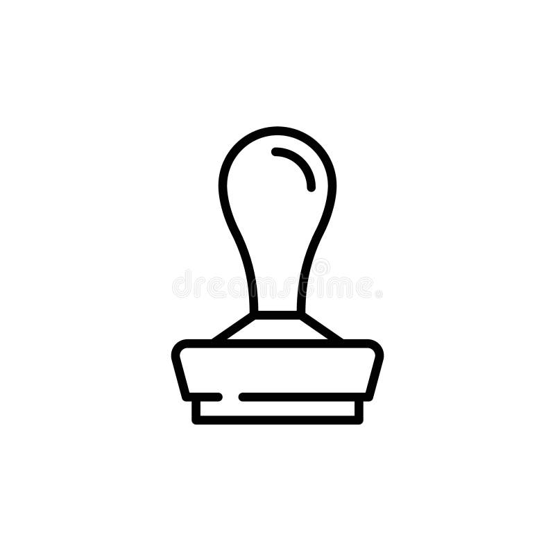 Stamp Icon Set Postal Illustrations for Mailing and Office Use Stock ...