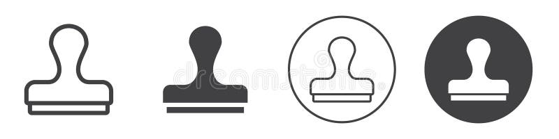Stamp Icon Simple Outline Vector Logo Stock Vector - Illustration of ...
