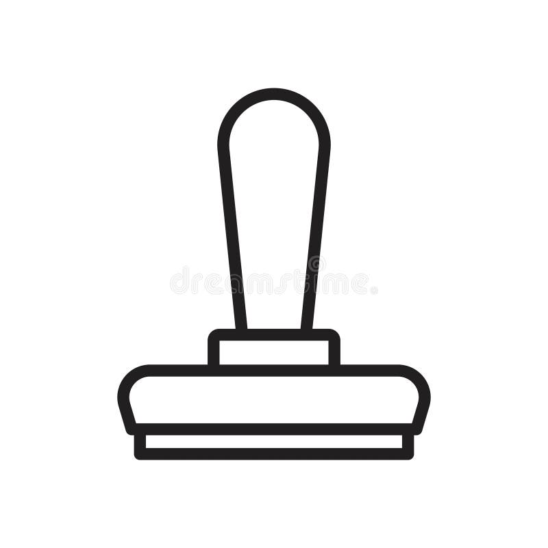 Stamp Icon Simple Thin Outline Stock Vector - Illustration of postal ...