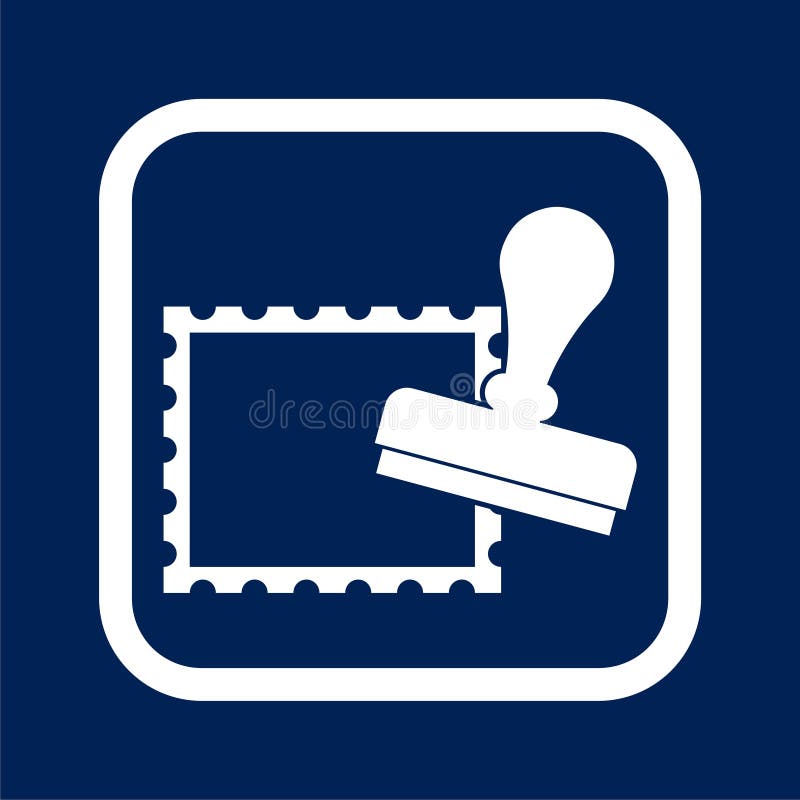 Stamp Icon Vector Illustration Stock Vector - Illustration of flat ...