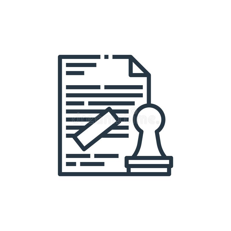 Stamp Icon Vector from Office Concept. Thin Line Illustration of Stamp ...