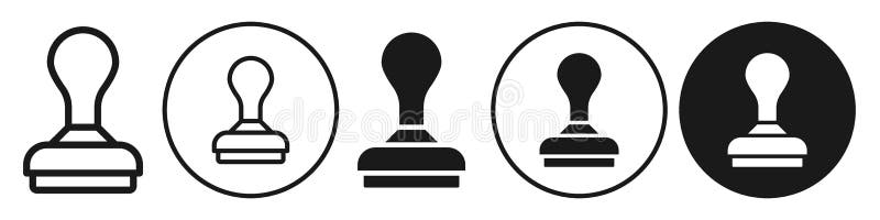 Stamp Icon Vector Set Collection for Web Stock Vector - Illustration of ...