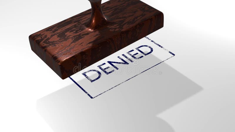 Stamp with Inscription Denied. Stock Footage - Video of grungy, deny ...
