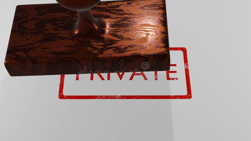 Stamp with Inscription Private. Stock Footage - Video of grungy, render ...