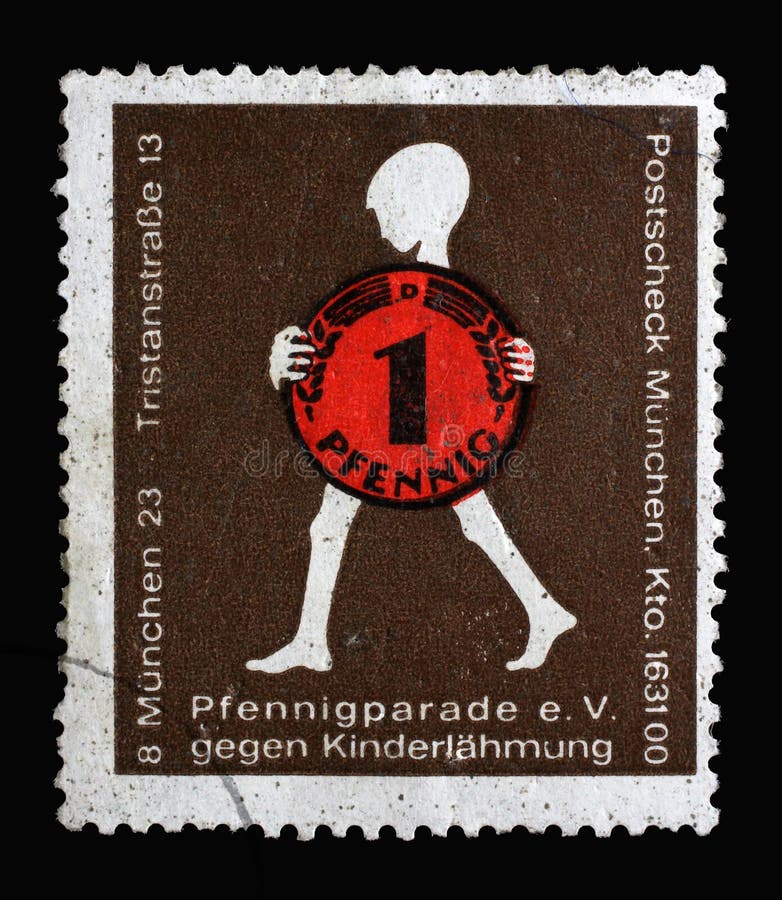 Stamp Issued in Germany Shows Aid Against Paralysis of Children ...