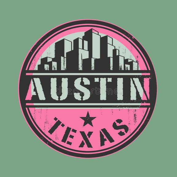 Stamp or Label with Name of Austin, Texas Stock Vector - Illustration ...