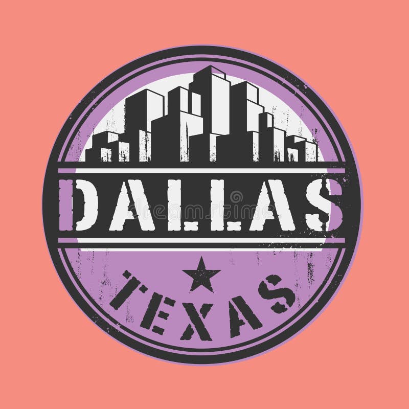 Stamp or Label with Name of Dallas, Texas Stock Vector - Illustration ...