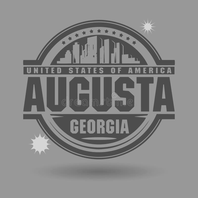 Stamp or Label with Text Augusta, Georgia Inside Stock Vector ...