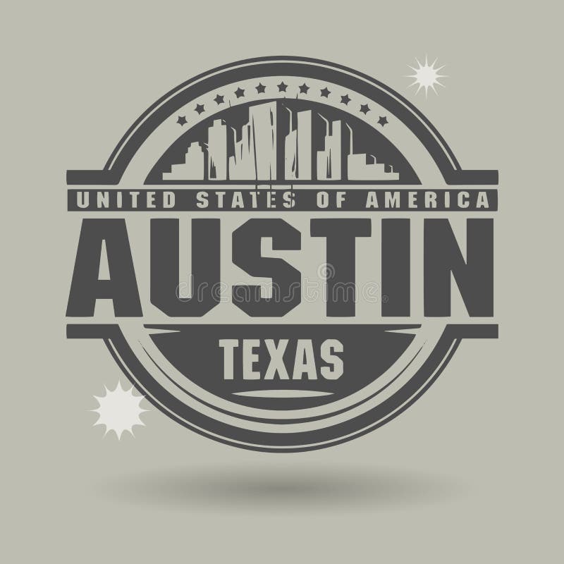 Stamp or Label with Text Austin, Texas Inside Stock Vector ...