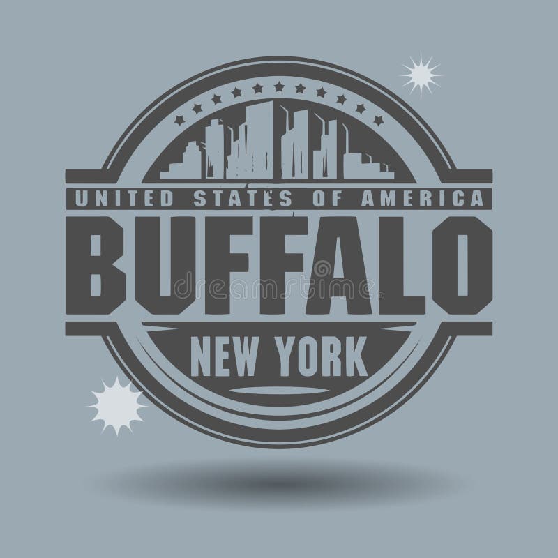 Stamp or Label with Text Buffalo, New York Inside Stock Vector ...
