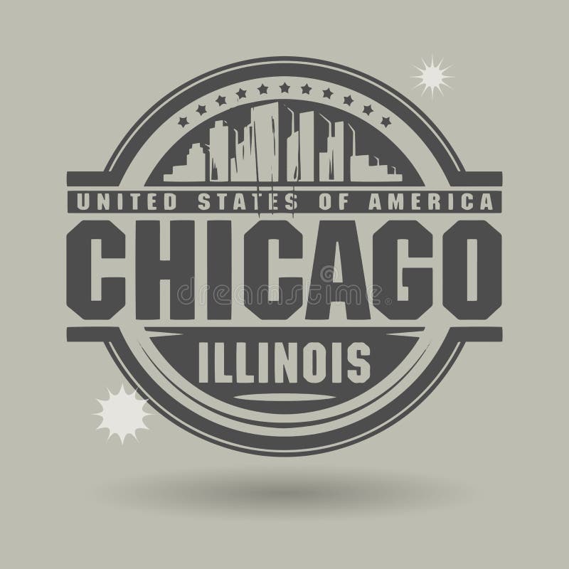 Stamp or Label with Text Chicago, Illinois Inside Stock Vector ...