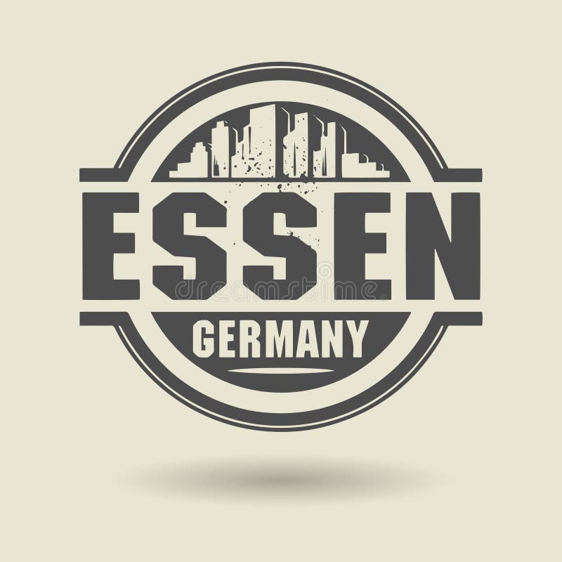 Essen Germany City Map in Retro Style. Outline Map Stock Vector ...