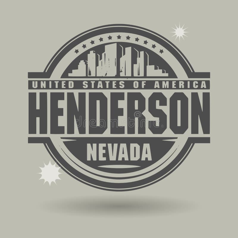 Stamp or Label with Text Henderson, Nevada Inside Stock Vector ...