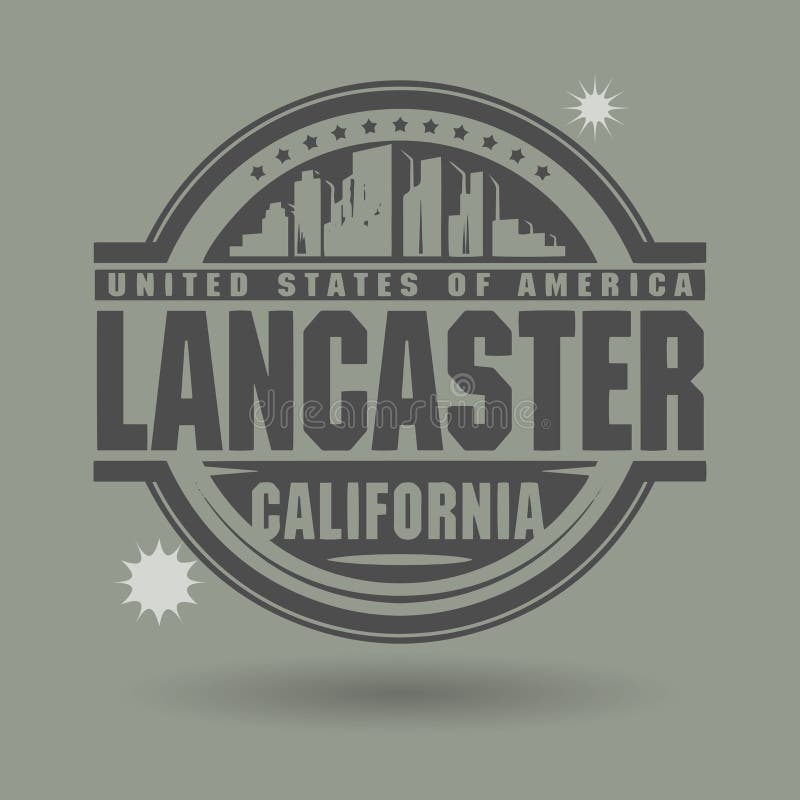 Stamp or Label with Text Lancaster, California Inside Stock Vector ...