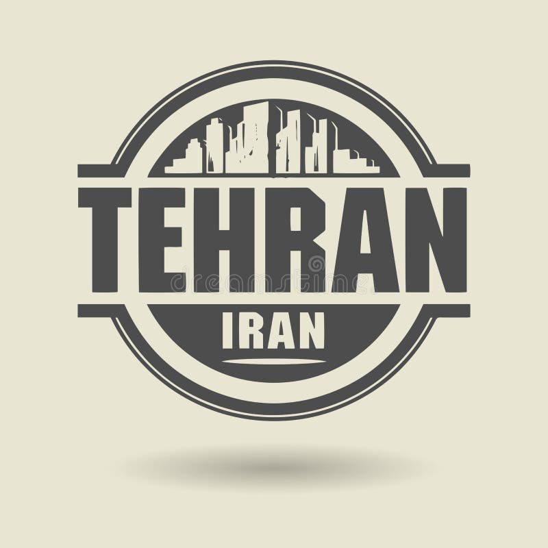 Stamp or Label with Text Tehran, Iran Inside Stock Vector ...