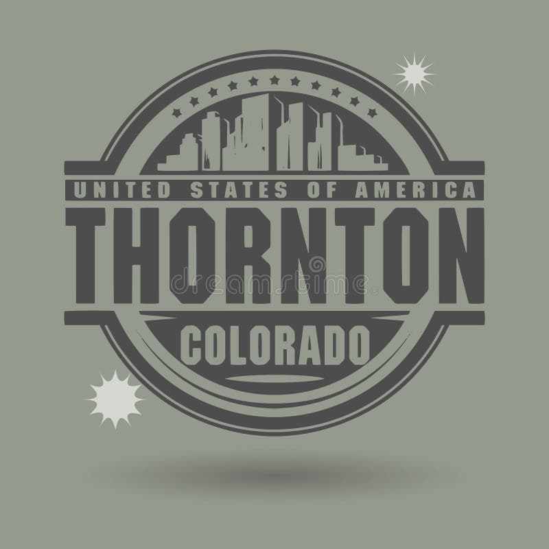 Stamp or Label with Text Thornton, Colorado Inside Stock Vector ...